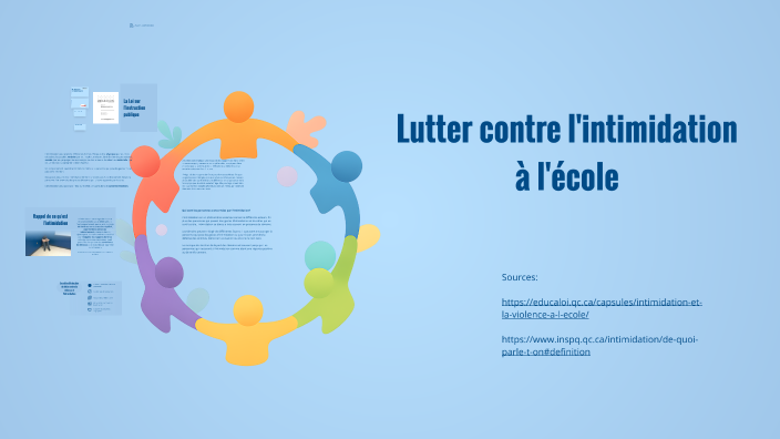 Lutter contre l'intimidation à l'école by Veronique Fleury on Prezi