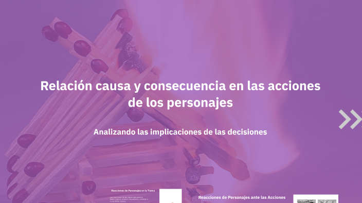 Relación causa y consecuencia en las acciones de los personajes by ...