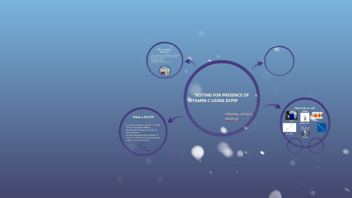 TESTING FOR PRESENCE OF VITAMIN C USING DCPIP by on Prezi