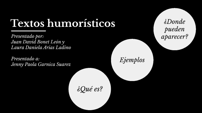 Textos humorísticos by Juan David Bonet on Prezi