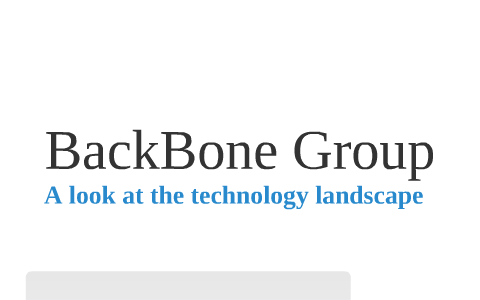 Backbone Technology Presentation by Josh Smith