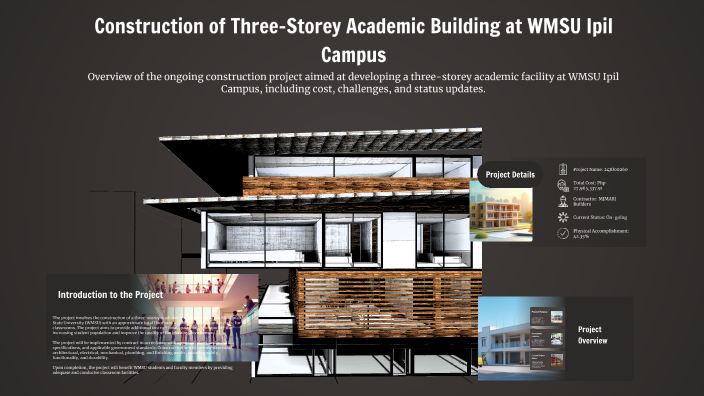 Construction of Three-Storey Academic Building at WMSU Ipil Campus by ...