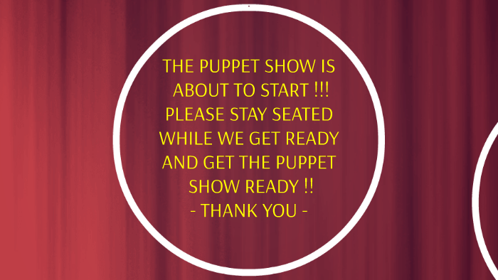 Our puppet show is themed the beach and it has two character by madison ...