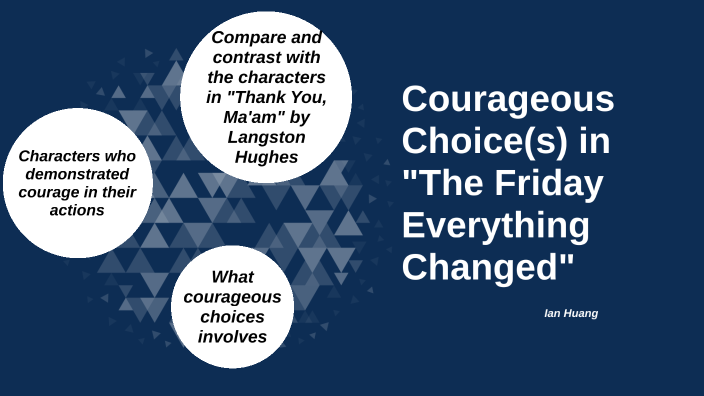 Ian H -- Courageous Choice(s) in "The Friday Everything Changed" by Ian ...