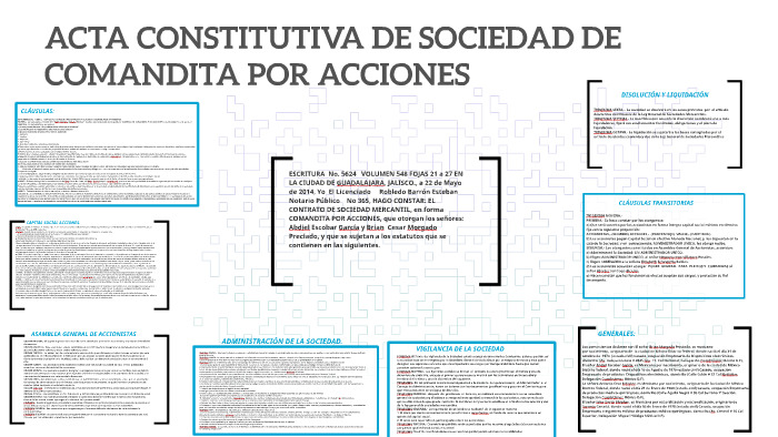 ACTA CONSTITUTIVA DE SOCIEDAD DE COMANDITA POR ACCIONES by Ileiian Rodriguez on Prezi