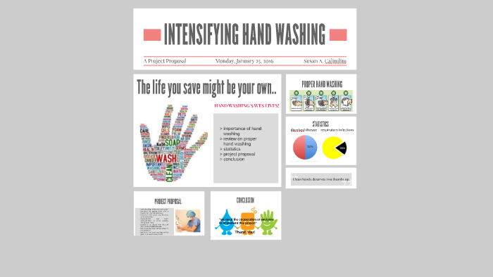 A project proposal: Intensifying hand washing by sandy angela calimlim ...