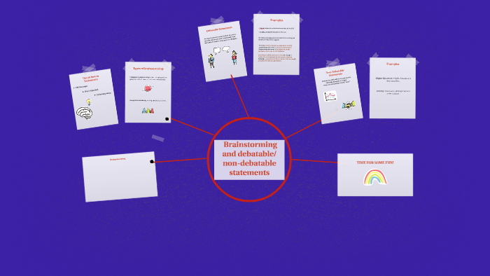 Brainstorming and debatable/non-debatable statements by shamma alwahedi
