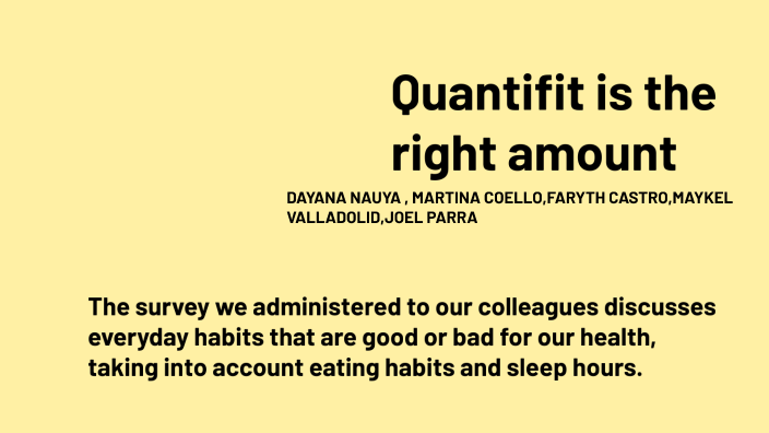 Quantifit by COELLO ERAZO MARTINA BELEN on Prezi