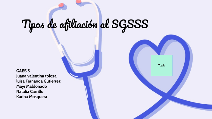 Tipos de afiliación al SGSSS by LISETH KARINA MOSQUERA MARIN