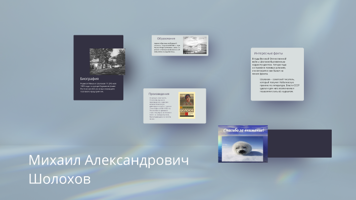 Михаил Александрович Шолохов by Lev Novikov on Prezi