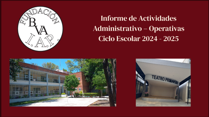 Informe de Actividades Administrativo – Operativas Cilo Escolar 2024 ...