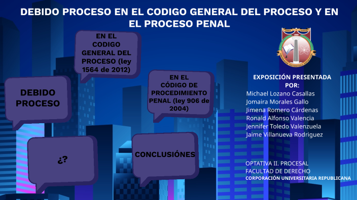 Debido Proceso En El Codigo General Del Proceso Y En El Proceso Penal