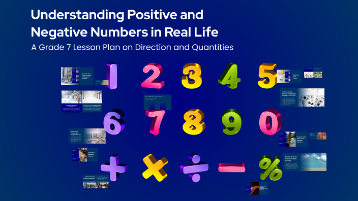 Understanding Positive and Negative Numbers in Real Life by Mark ...
