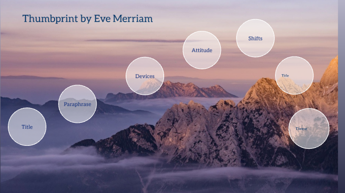 Thumbprint by Eve Merriam by Ayden Waller on Prezi