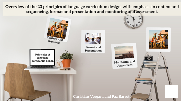 overview of the 20 principles of language curriculum design, with ...