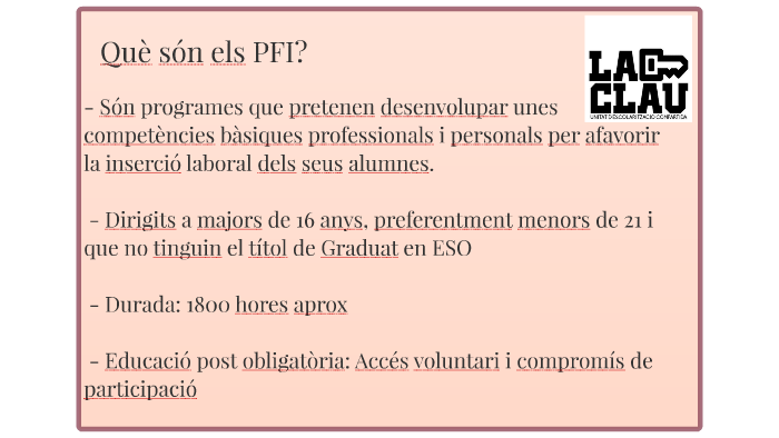 Què és un PFI? by uec laclau