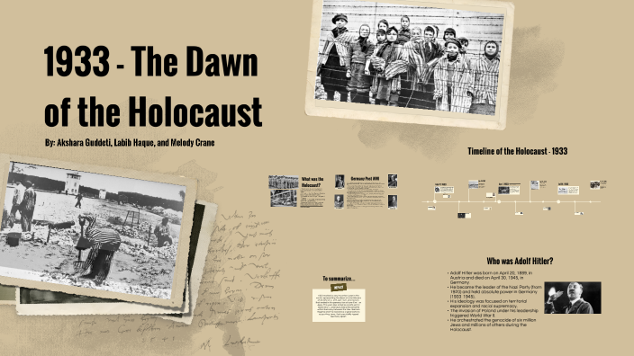 Holocaust Class Timeline - 1933: The Dawn of the Holocaust by Akshara ...