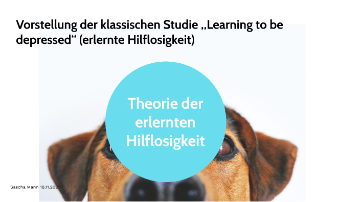 Vorstellung der klassischen Studie „Learning to be depressed“ (erlernte ...