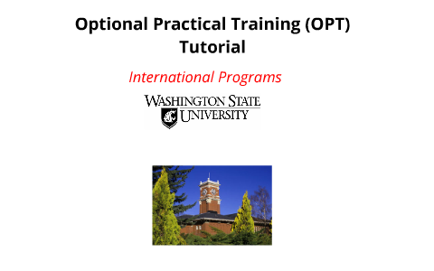Optional Practical Training (OPT) Tutorial by Kim Steinmetz on Prezi