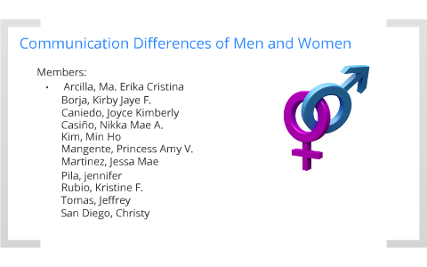 Communication Differences between MEN and WOMEN by Kirby Jaye Borja
