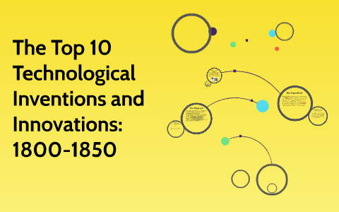 The Top 10 Technological Inventions and Innovations: 1800-18 by Maggie ...