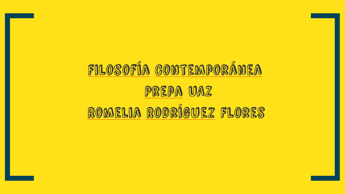 Filosofía Contemporánea by Romelia Rodríguez