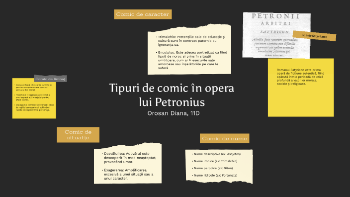 Tipuri de comic în opera lui Petronius by diana - on Prezi