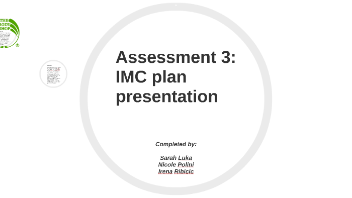 Assessment 3: IMC plan presentation by Irena Ribicic on Prezi