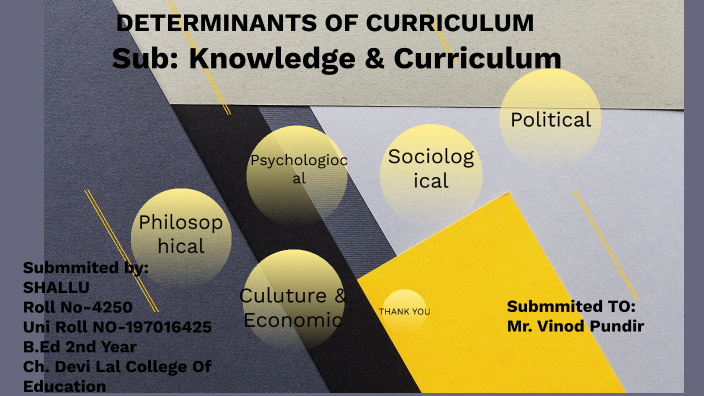 Determinants Of Curriculum by on Prezi