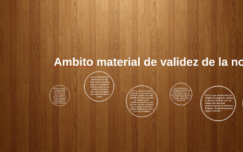 El Ámbito material de validez de las normas jurídicas nos re by LARRY ...