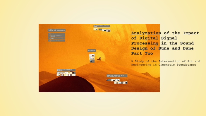 Analyzation of the Impact of Digital Signal Processing in the Sound ...