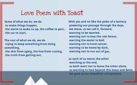 Love Poem with toast by Kimberly Schreiber on Prezi