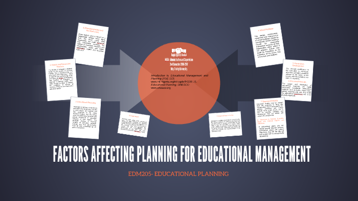 FACTORS AFFECTING PLANNING FOR EDUCATIONAL MANAGEMENT by ralph bundal ...