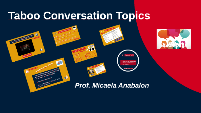 Taboo Conversation Topics by Mica Anabalon