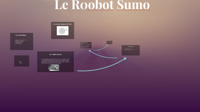 Un combat oppose deux robots mini-Sumo, sur le Dohyo en acc by jenifer ...