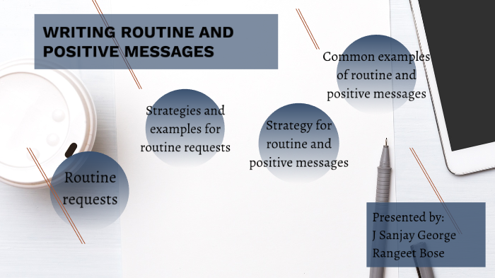 WRITING ROUTINE AND POSITIVE MESSAGES by Sanjay George on Prezi