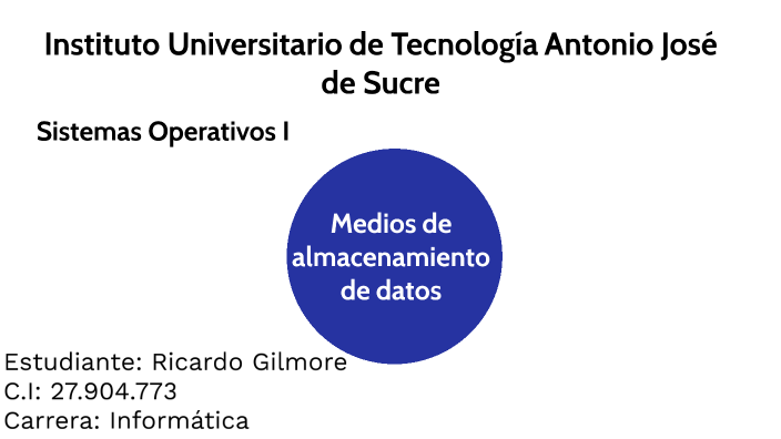 Medios de almacenamiento de Datos Ricardo Gilmore by Ricardo Gilmore on ...