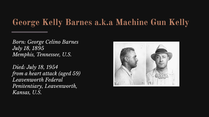 George Kelly Barnes a.k.a Machine Gun Kelly by naoh syamet on Prezi