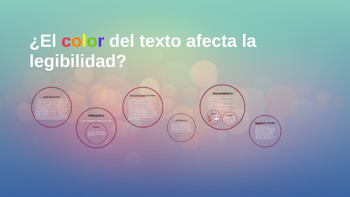 ¿El color del texto afecta la legibilidad? by lilian perla on Prezi