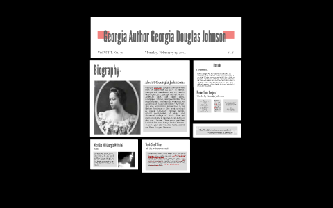 Georgia Author Georgia Douglas Johnson by Natalie Trull on Prezi