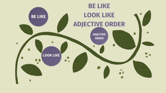 BE LIKE, LOOK LIKE AND ADJECTIVE ORDER by alma gaia grossini on Prezi