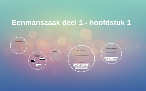 Eenmanszaak deel 1 H1 by on Prezi