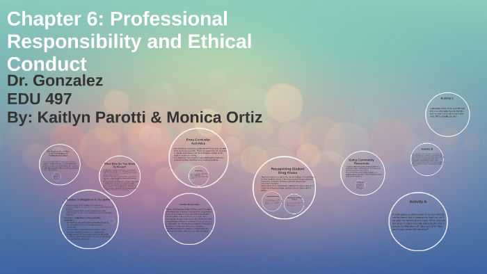 Chapter 6: Professional Responsibility and Ethical Conduct by Loretta ...