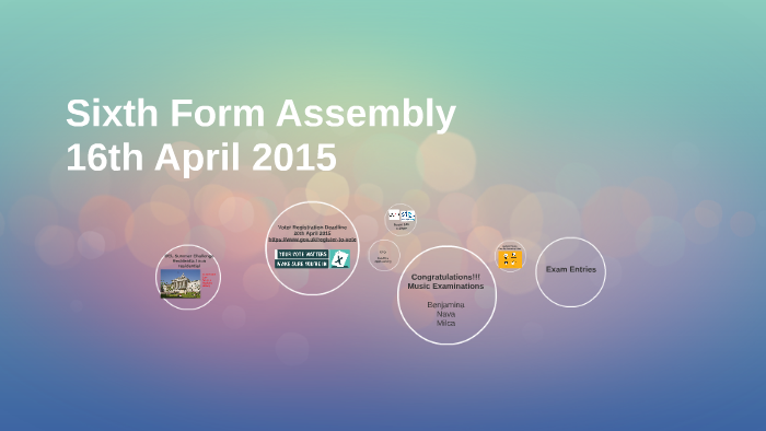 Sixth Form Assembly by Sarah Hamilton on Prezi