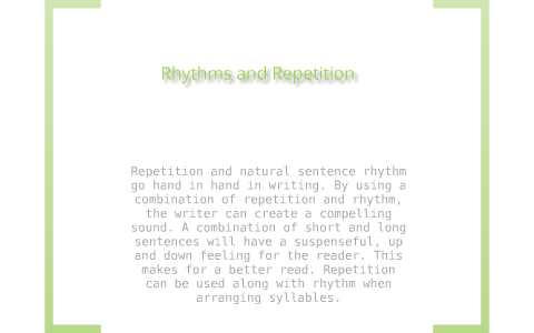 Natural Sentence Rhythms and Repetition In Literature by Alex Salton on ...