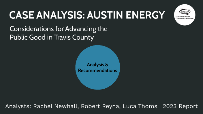 Austin Energy: Recommendations for Advancing by Rachel Newhall on Prezi