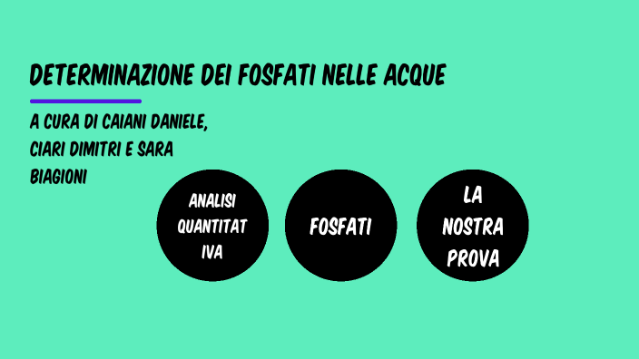 Determinazione dei fosfati nelle acque by Daniele Caiani on Prezi