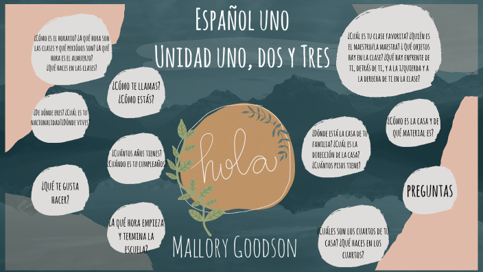 Unidad Uno/Dos/Tres: Proyecto Final ~ Conversación Básica, Mi Escuela ...