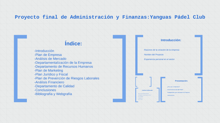 Proyecto final de Administración y Finanzas:Yanguas Pádel Club by Rafa ...
