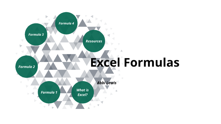 Excel Formulas by Abbi Lewis on Prezi